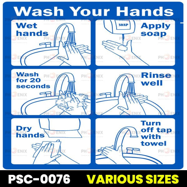 Wash Your Hands Instructions Sign | Phoenix® Wash Your Hands Instructions Sign | Phoenix®